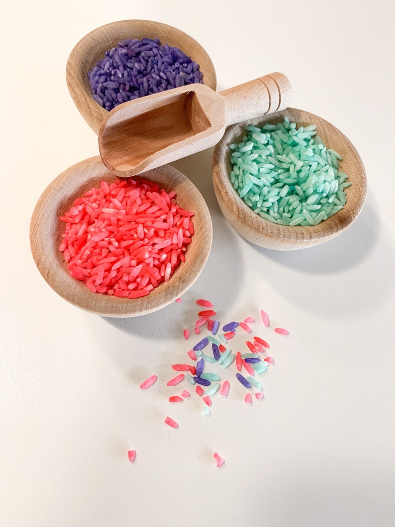 Coloured Sensory Rice for Play - Etsy Canada