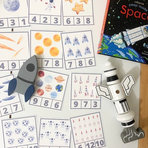 Count and Clip Cards - Etsy