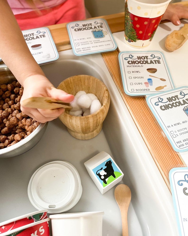 Hot Chocolate Printable Activity Set for Sensory Bin - Etsy
