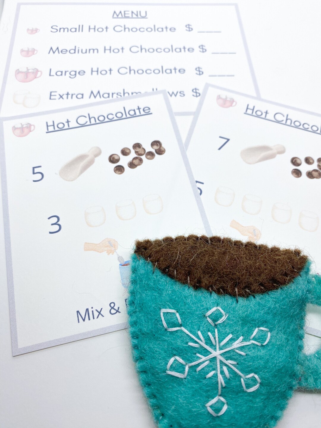 Hot Chocolate Printable Activity Set for Sensory Bin - Etsy