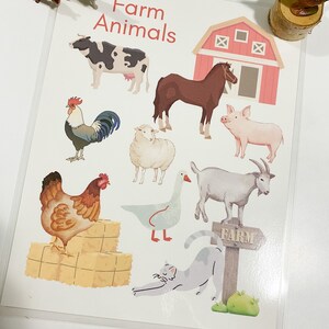 Farm Animals Sensory Kit Learning Activity Math and Literacy Farm ...