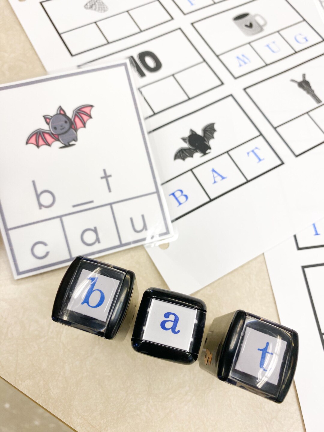 CVC Word Bundle - CVC Word Puzzle, Spell and Clip Cards - Stamp a Word ...