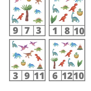 Dinosaur BUNDLE - Themed Flashcards, Count and Clip Cards, Word Cards ...