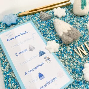 Winter I Spy Sensory Rice Kit Sensory Base Filler Resin Loose Parts - Etsy