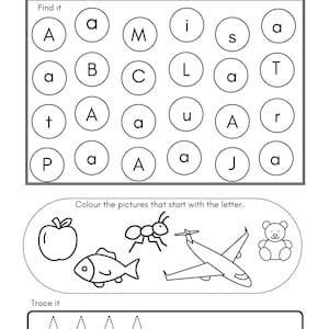 Alphabet Worksheets - Uppercase, Lowercase and Beginning Sounds - ABC ...