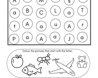 Alphabet Worksheets - Uppercase, Lowercase and Beginning Sounds - ABC ...