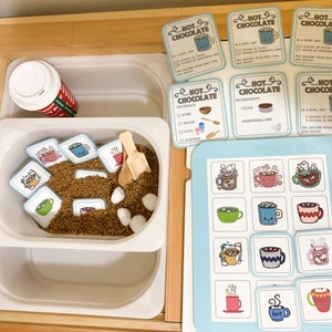 Hot Chocolate Printable Activity Set for Sensory Bin - Etsy