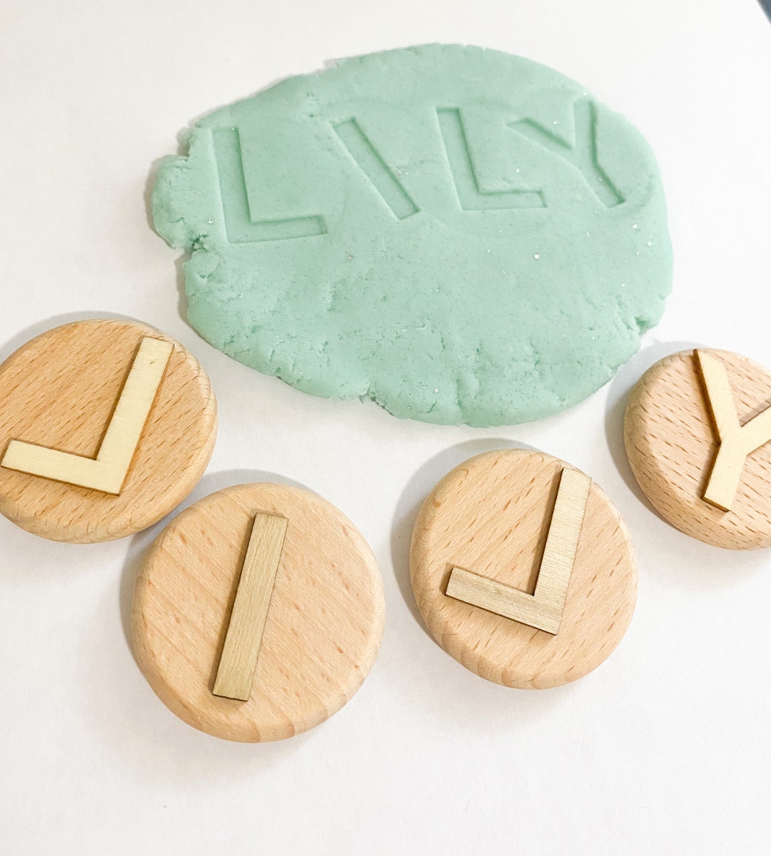 Personalized Name Playdough Stamp Set - Etsy