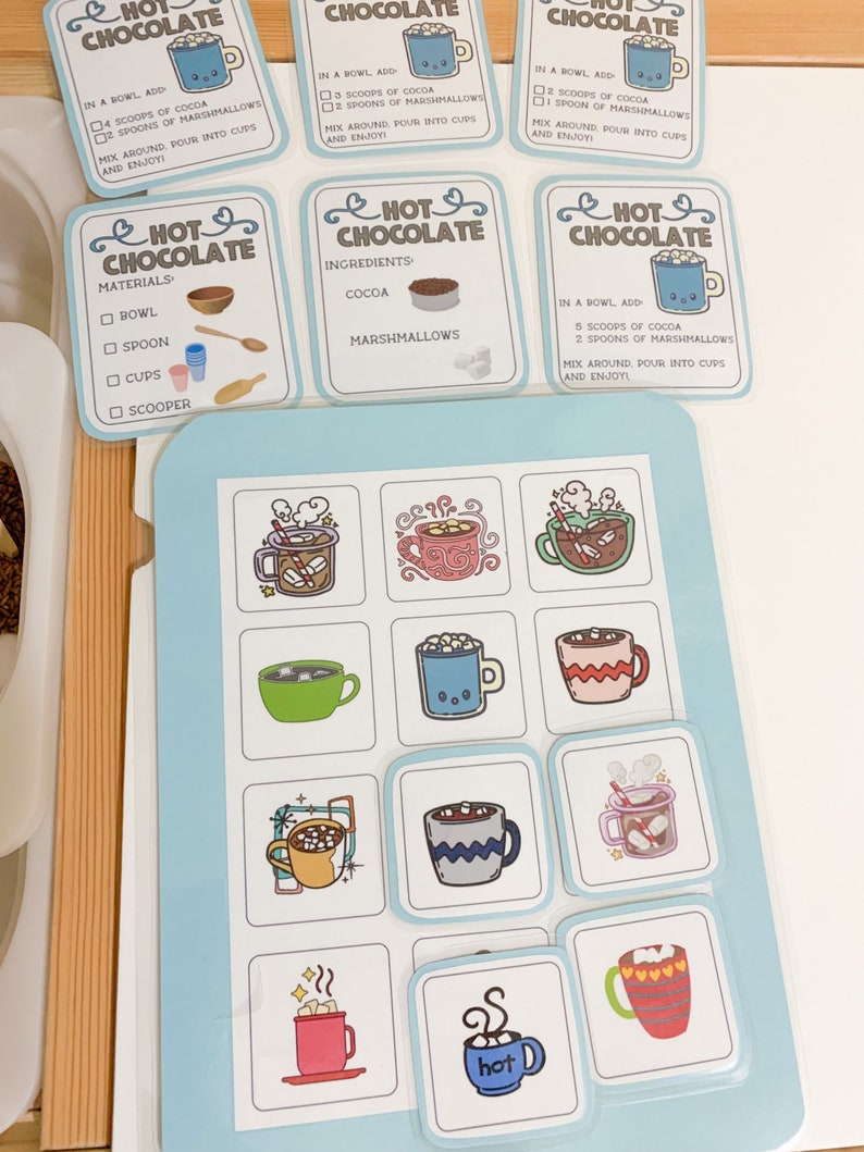 Hot Chocolate Printable Activity Set for Sensory Bin | Etsy