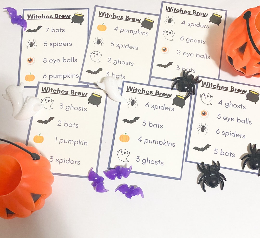Halloween Math and Literacy Bundle - Witches Brew Recipe Cards, Write ...