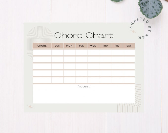Helper Chart for Toddlers | Learning Chart, Day Planner for Parents and ...