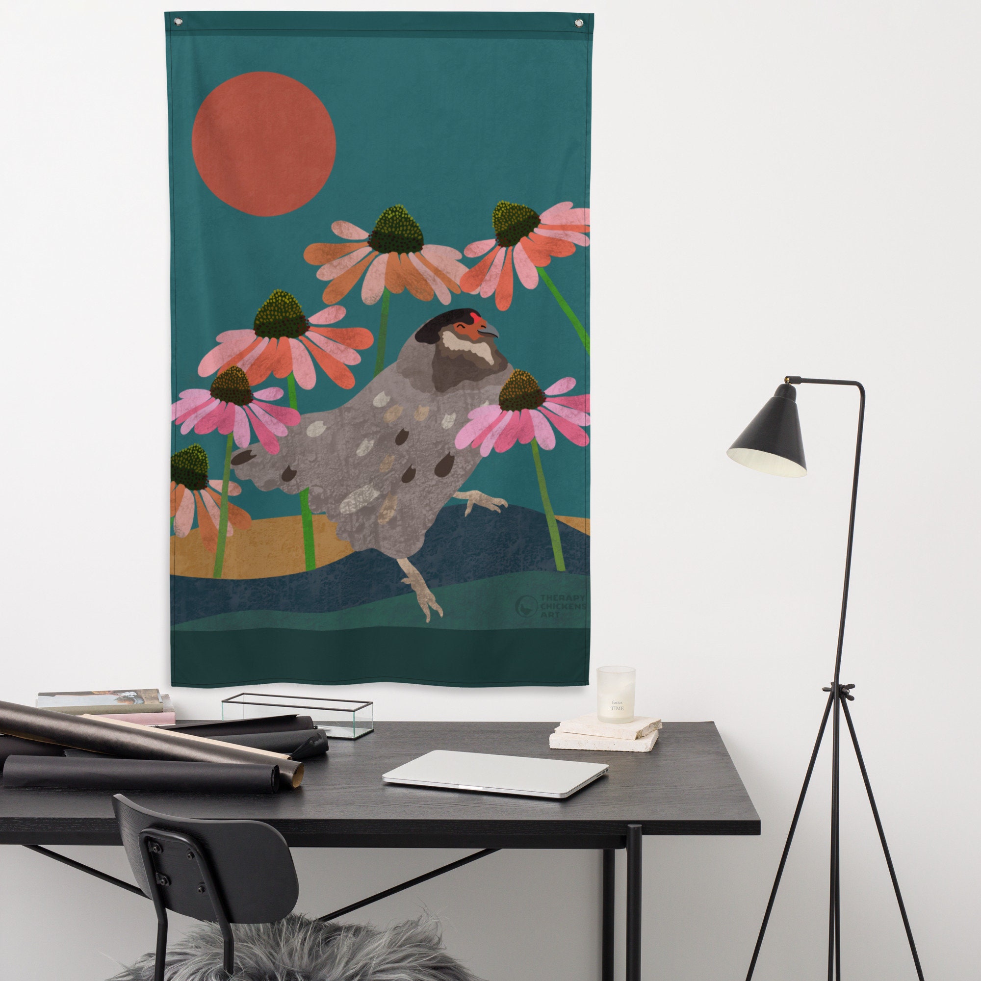 Echinacea Hen - Flag - Large Wall Art - Indoor - Outdoor - Tapestry ...