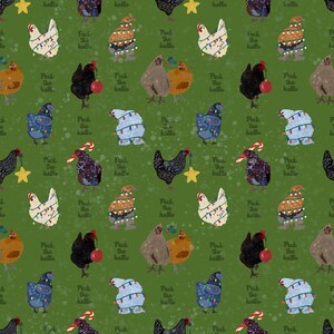 Christmas Chicken Gift Wrap: Holiday Designer Wrapping Paper - Etsy