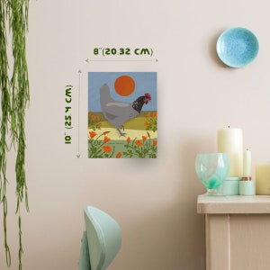 Chicken Art Prints - Backyard Chicken Lovers - Folk Art - Boho - Farm ...