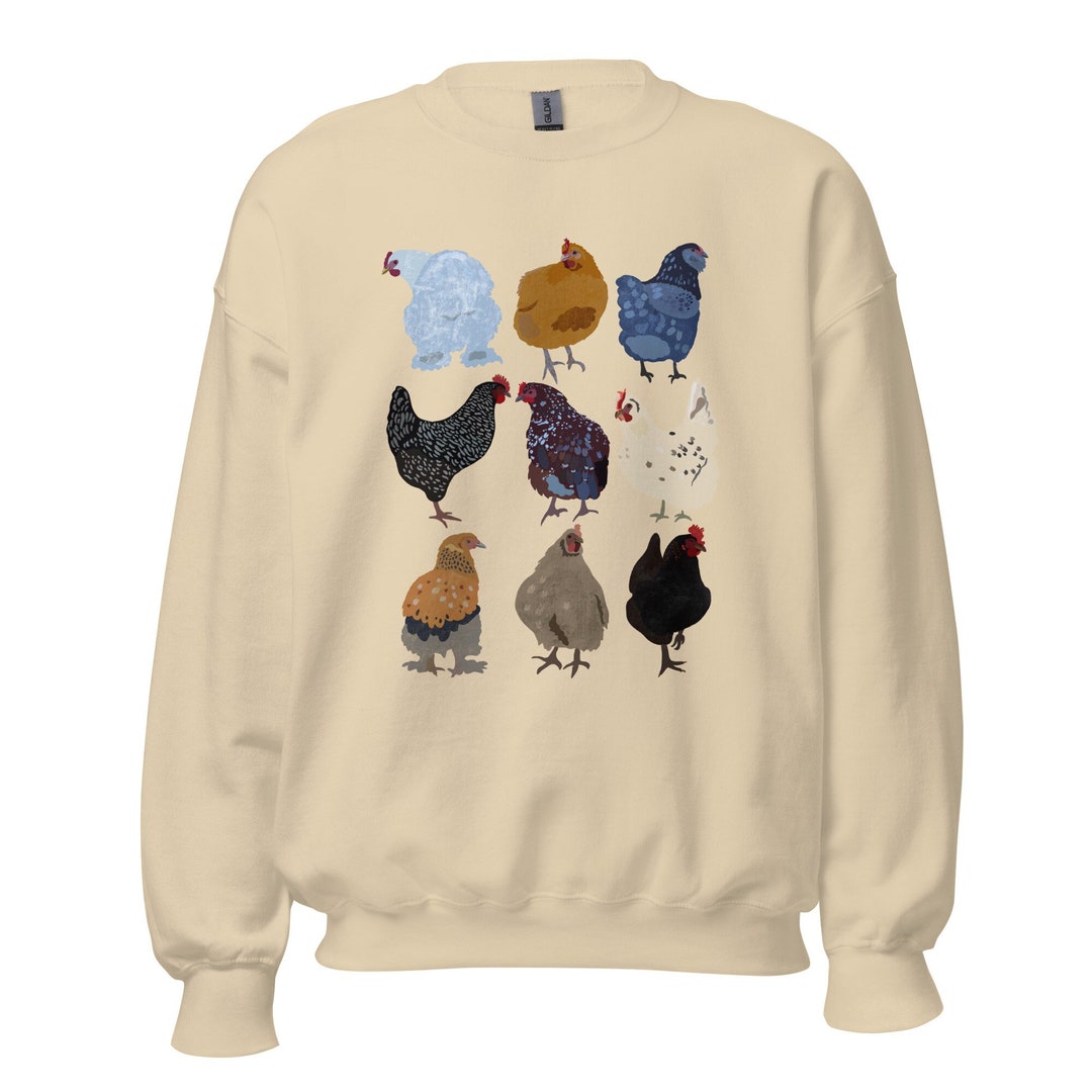 Classic Chicken Sweatshirt - Crewneck - Cozy - Backyard Chickens - Farm ...