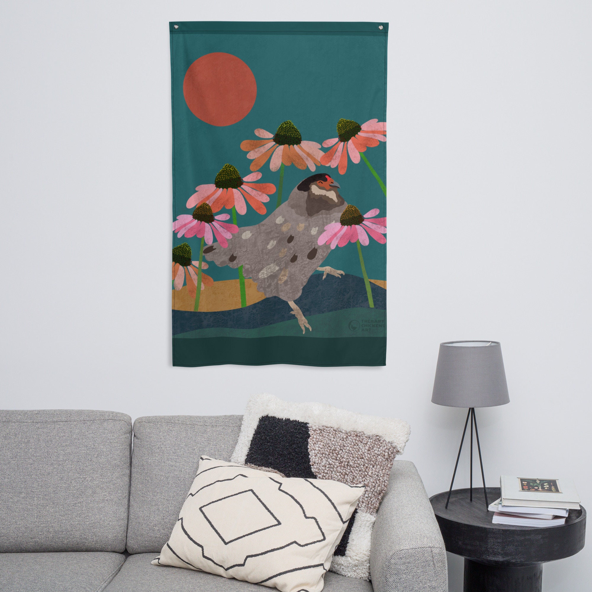 Echinacea Hen - Flag - Large Wall Art - Indoor - Outdoor - Tapestry ...