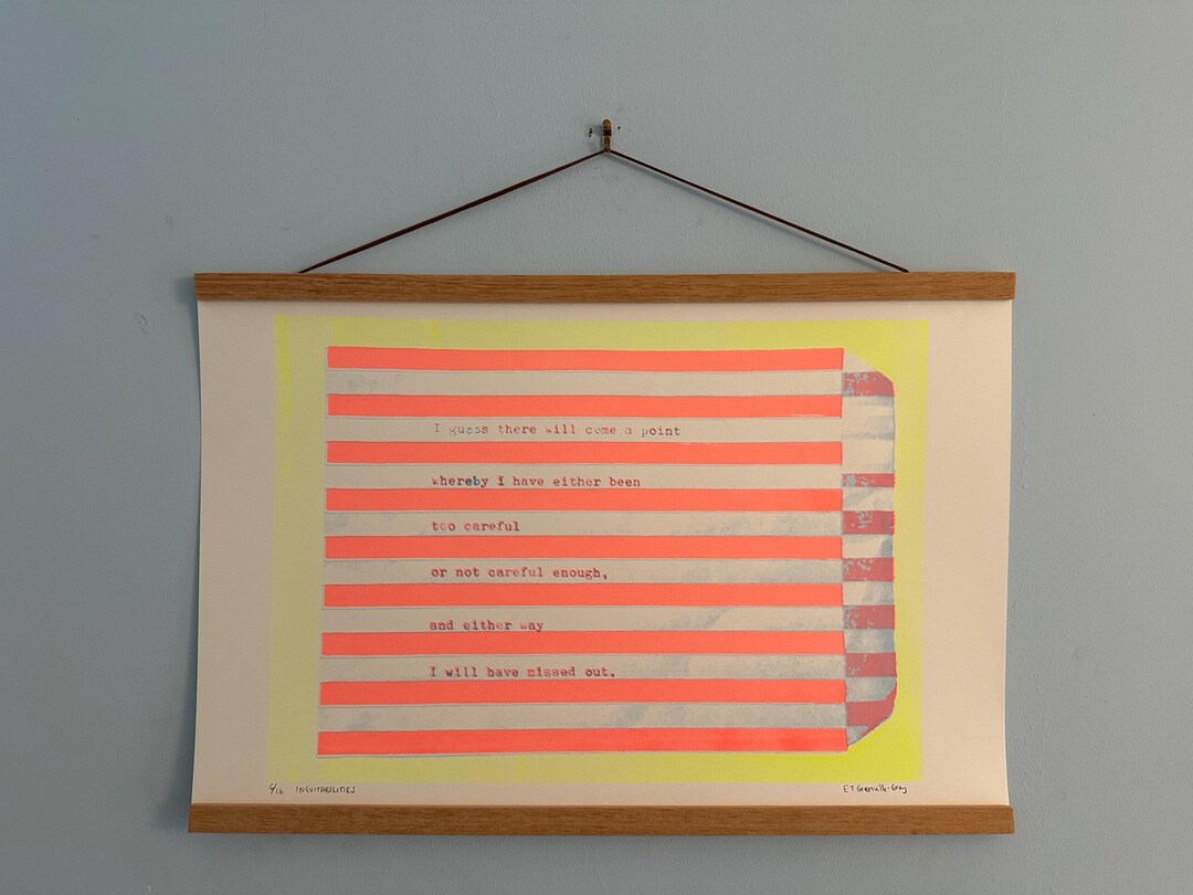 Inevitabilities – A2 Screenprint With Original Typewriter Text ...