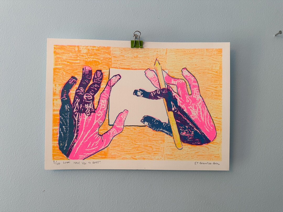 What Have You to Bare? – A4 Risograph Print | Figurative Art Print of Hands | Limited Edition ...