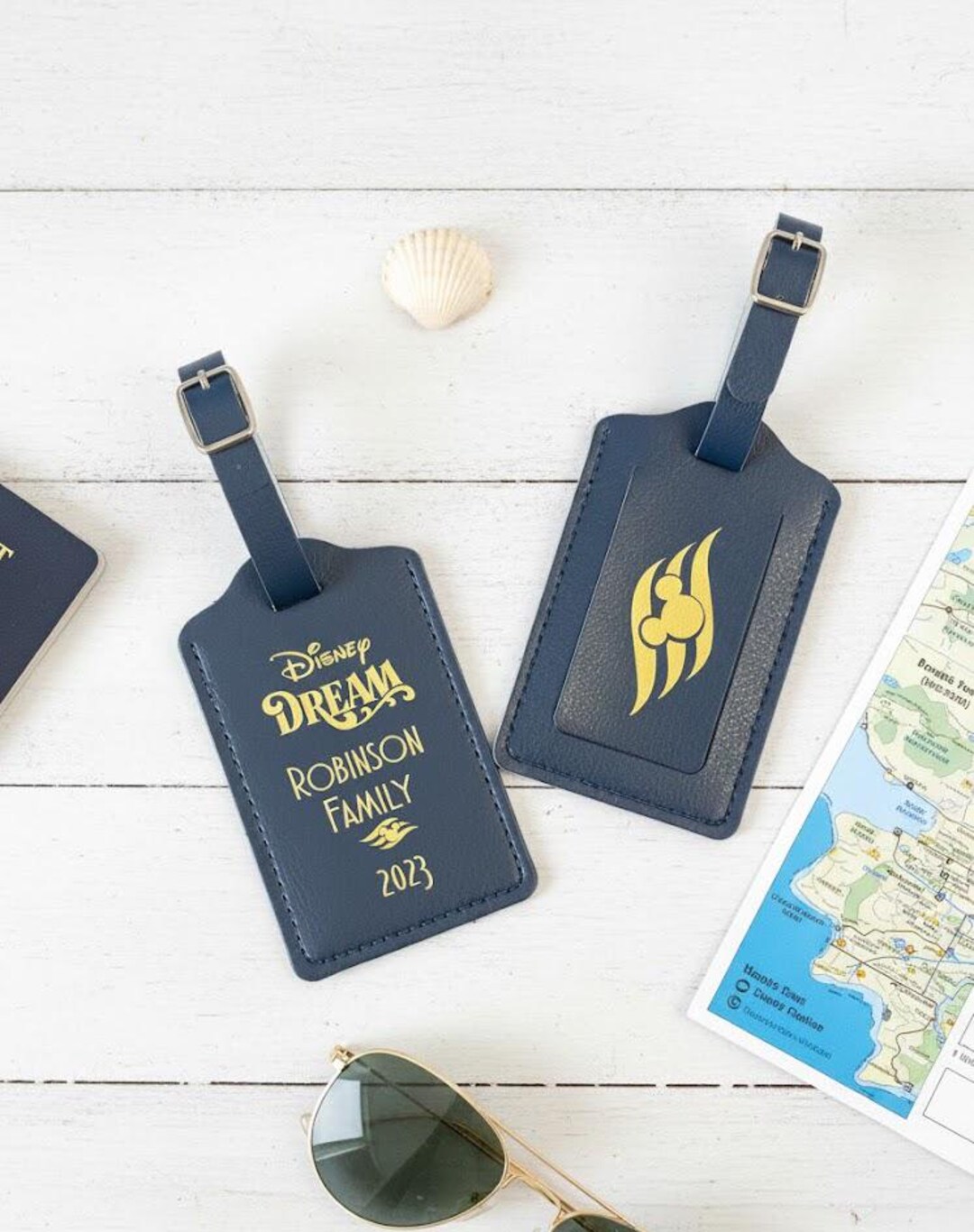 Personalized Cruise Luggage Tag – Custom Leather Travel Gift for Disney ...