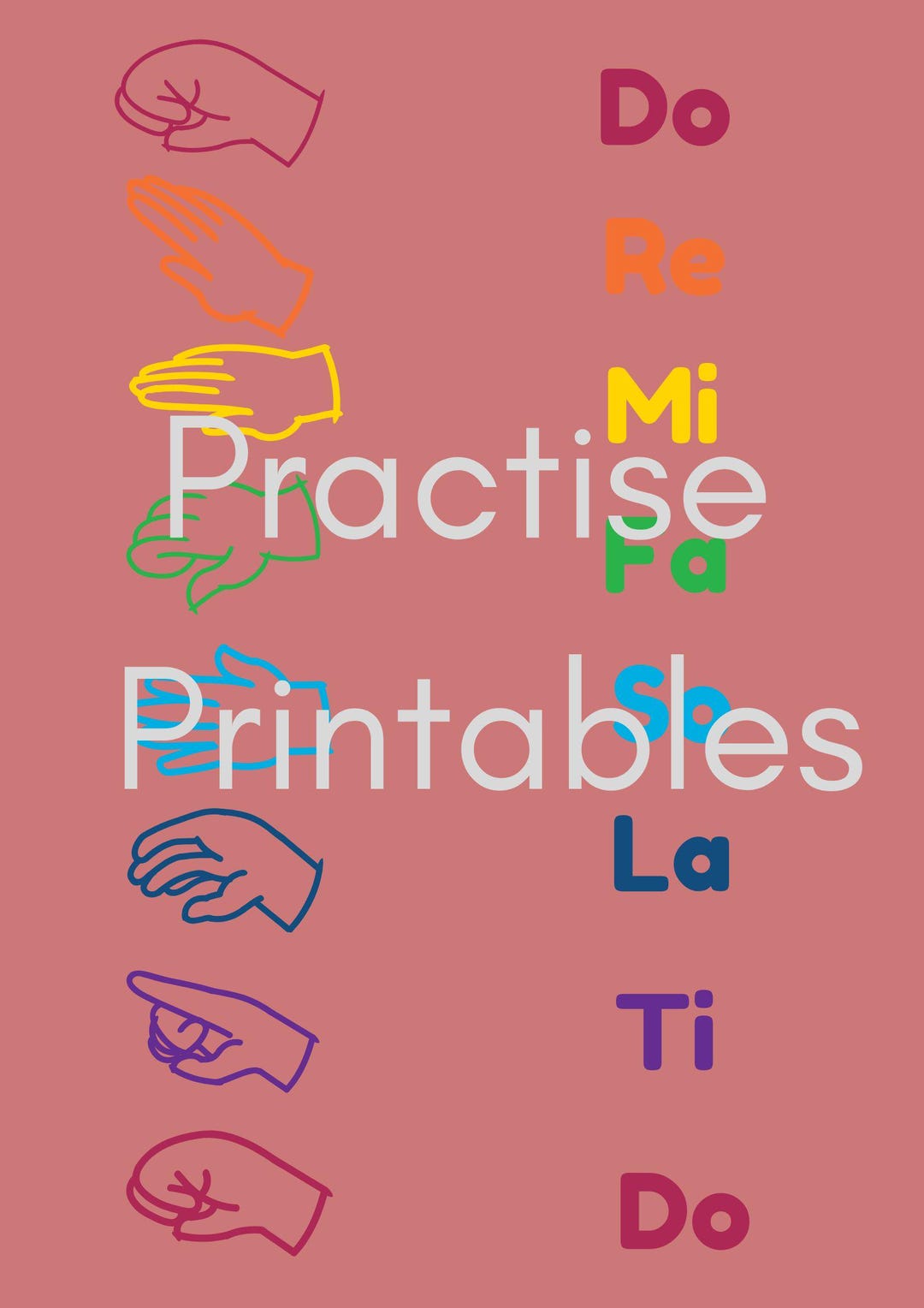 Do Re Mi Fa so La Ti Do Kodaly Solfege Hand Signs Poster Infographic ...