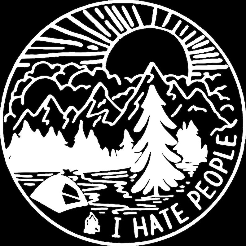 I Hate People Vinyl Decal Sticker - Color Changing Vinyl Option - Etsy