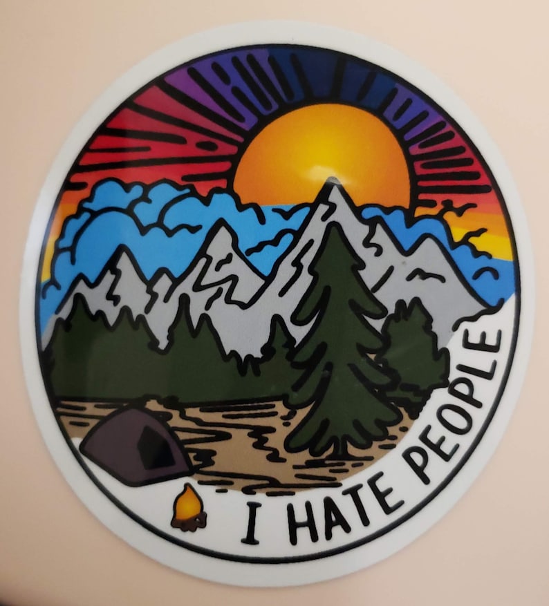 I Hate People Sticker - Etsy