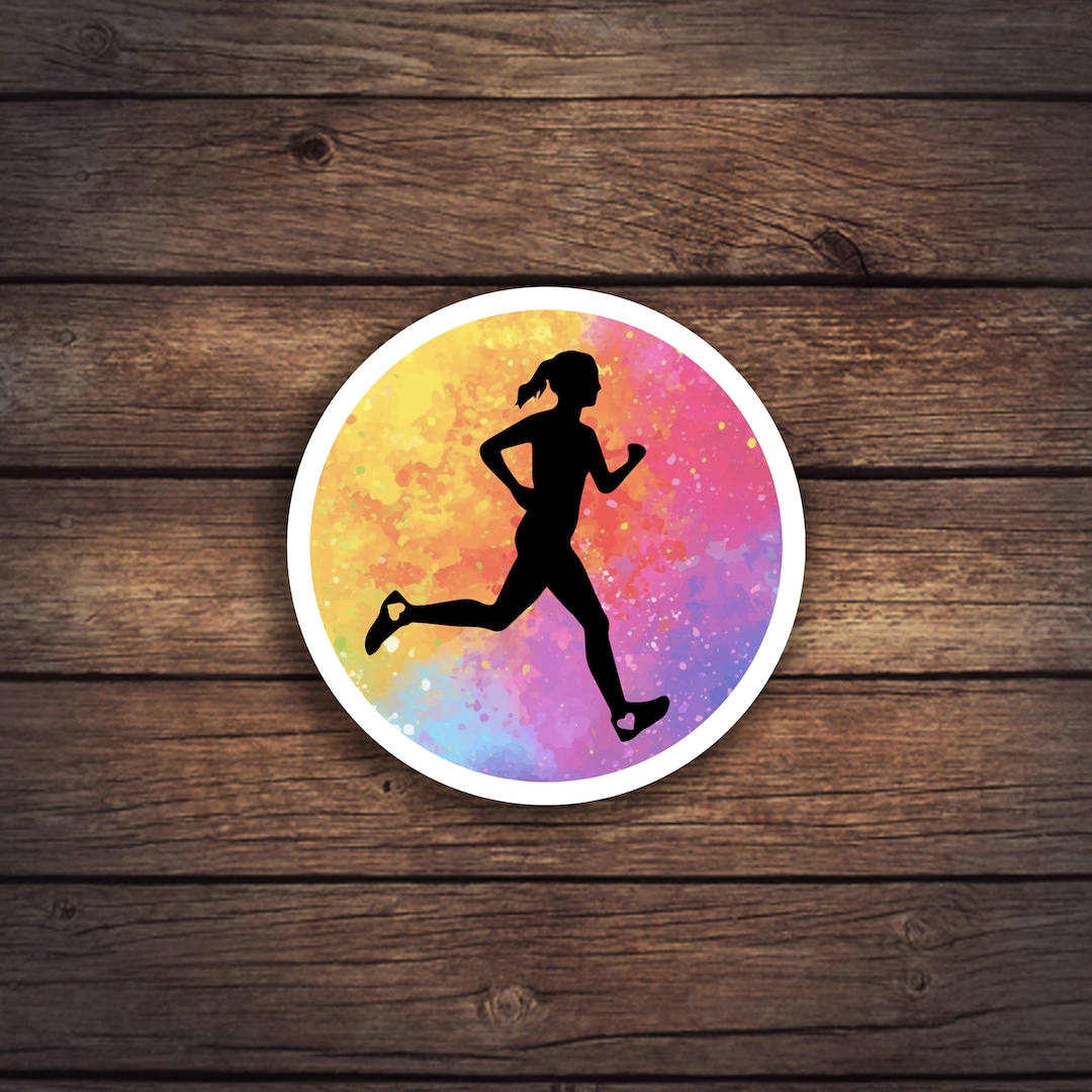 Running Girl Sticker - Etsy