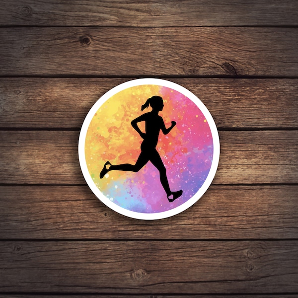 Running Girl Sticker - Etsy