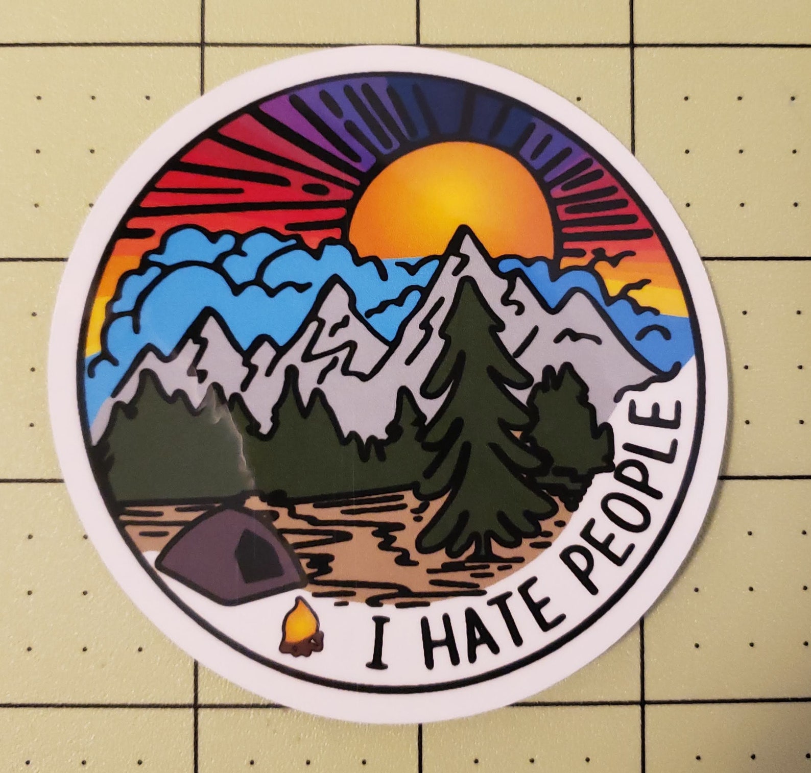 I Hate People Sticker - Etsy