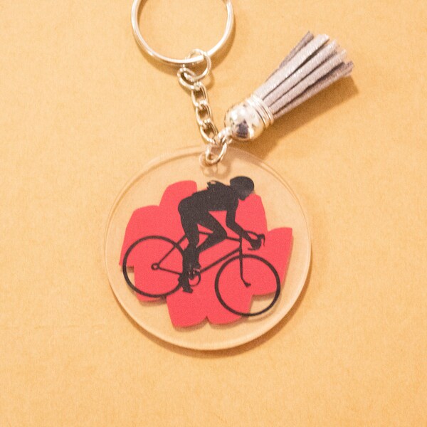 Road Bike Keychain - Etsy