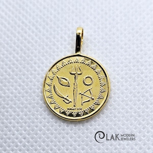 22K Solid Gold Panchayudha & Famous Doctrine of All Buddhas With ...