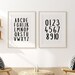 Black and White Alphabet Poster, ABC Poster, Numbers Poster, 123 Print ...