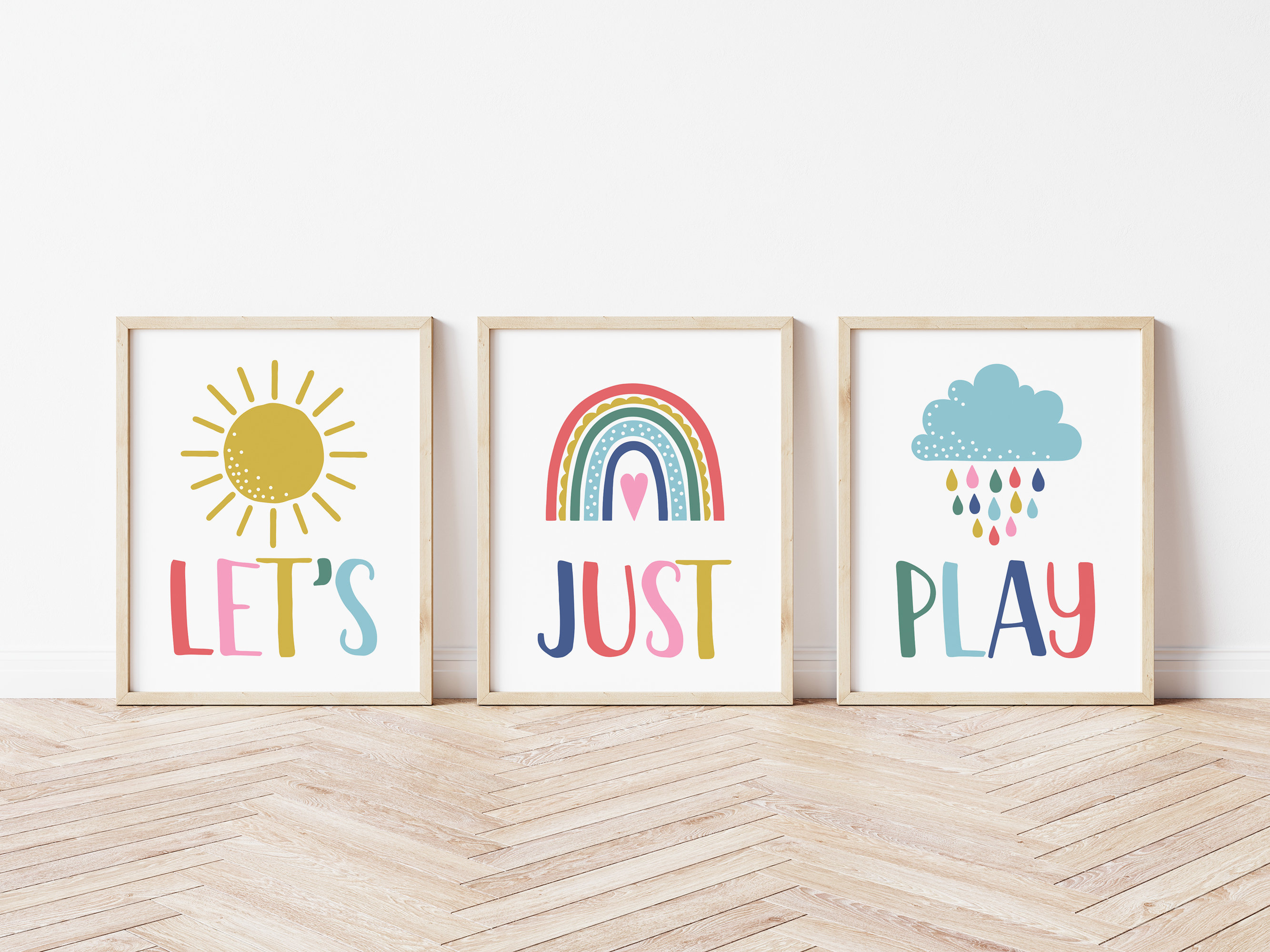 Let's Just Play Let's Just Play Print Girls Playroom | Etsy