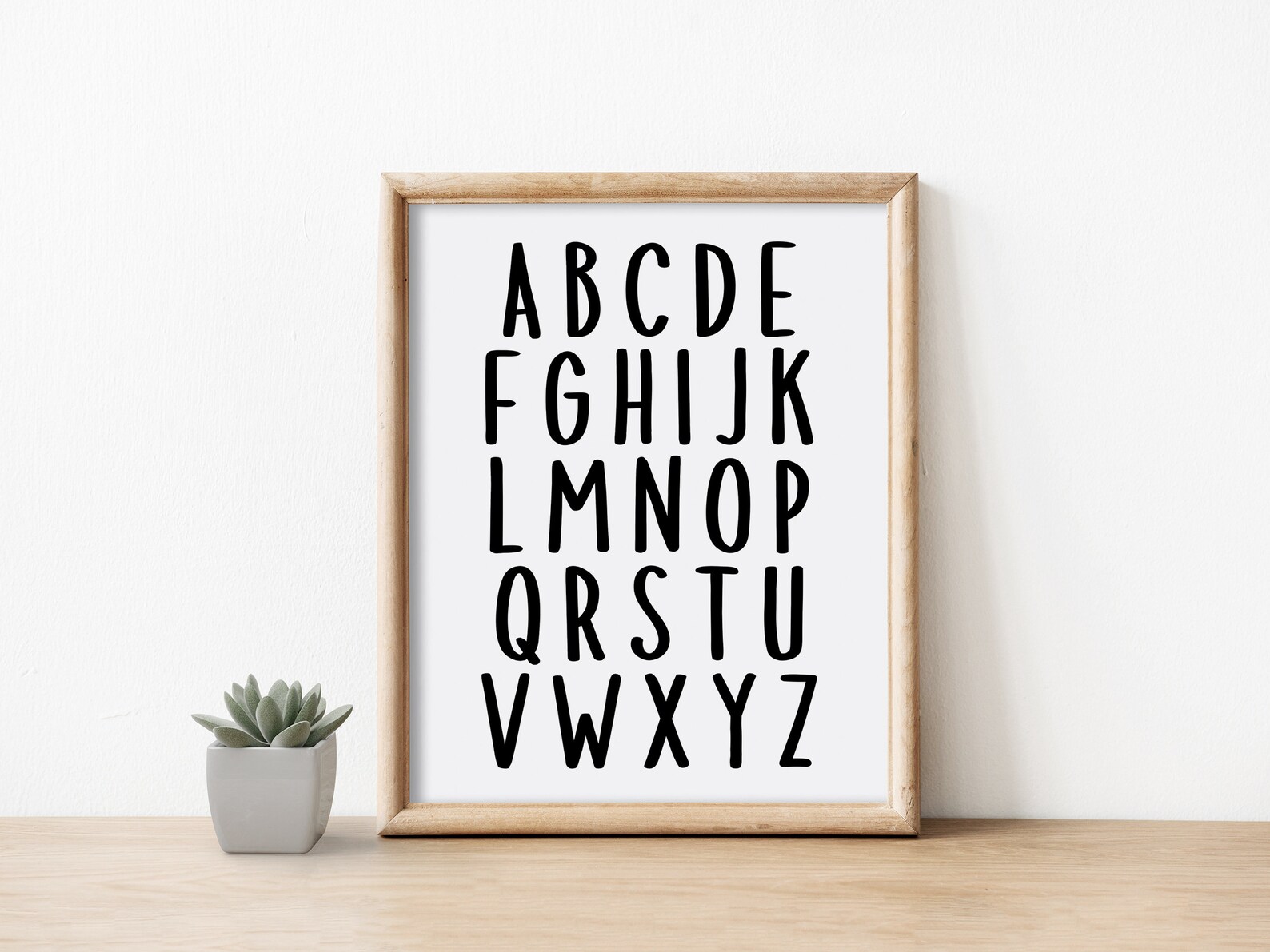 Black and White Alphabet Poster, ABC Poster, Numbers Poster, 123 Print ...