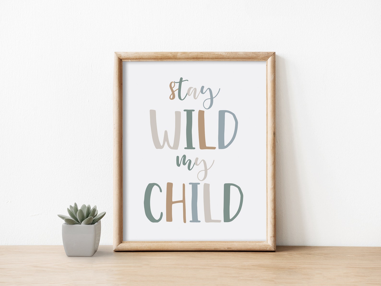 Stay Wild Print, Stay Wild My Child, Woodland Nursey Print, Boy Nursery ...