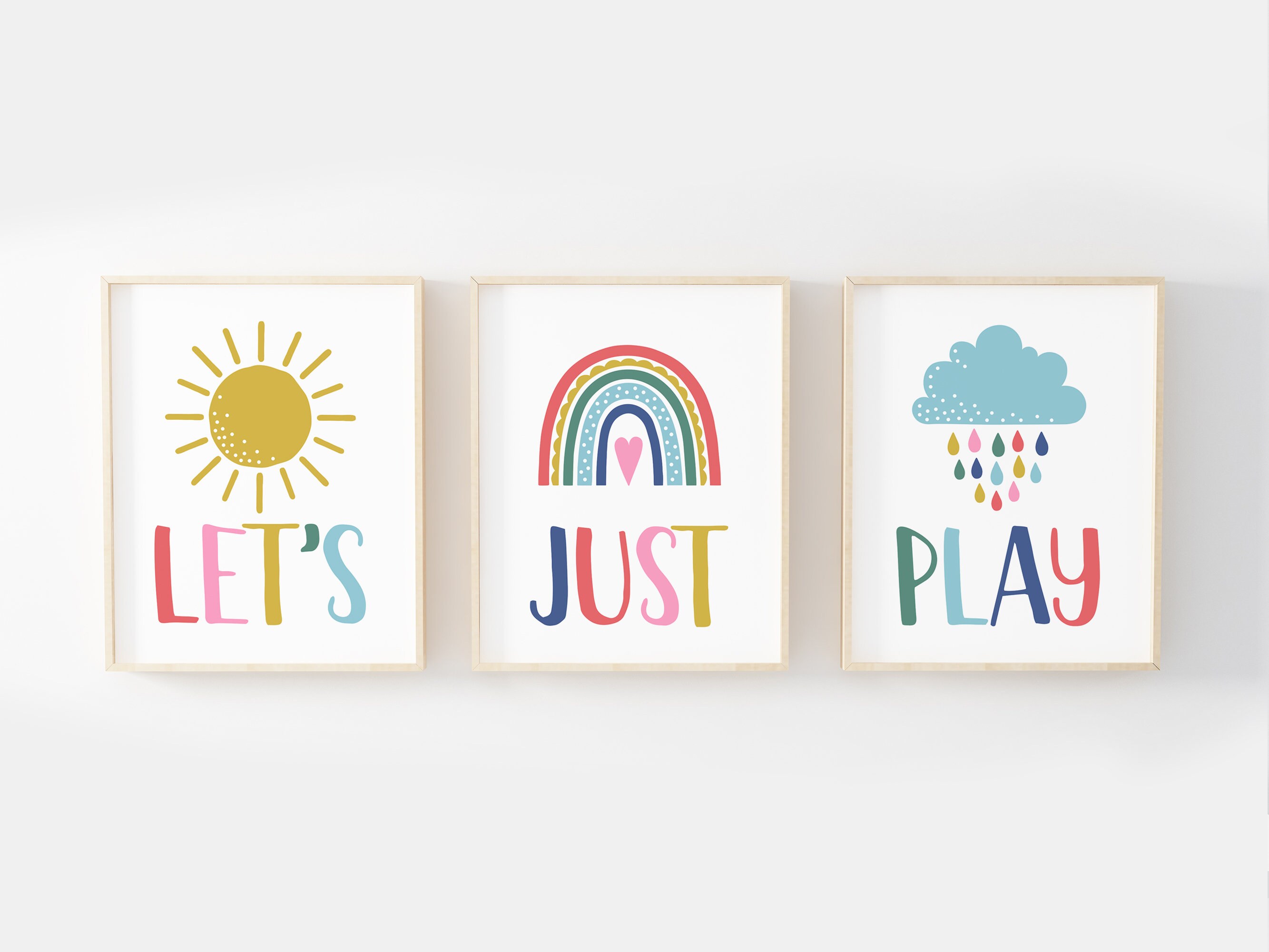Let's Just Play Let's Just Play Print Girls Playroom | Etsy