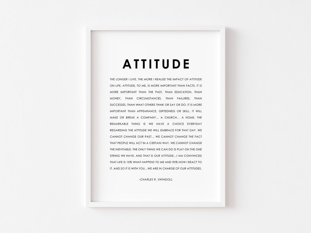 Charles Swindoll Attitude Quote, Charles Swindoll Attitude Print ...