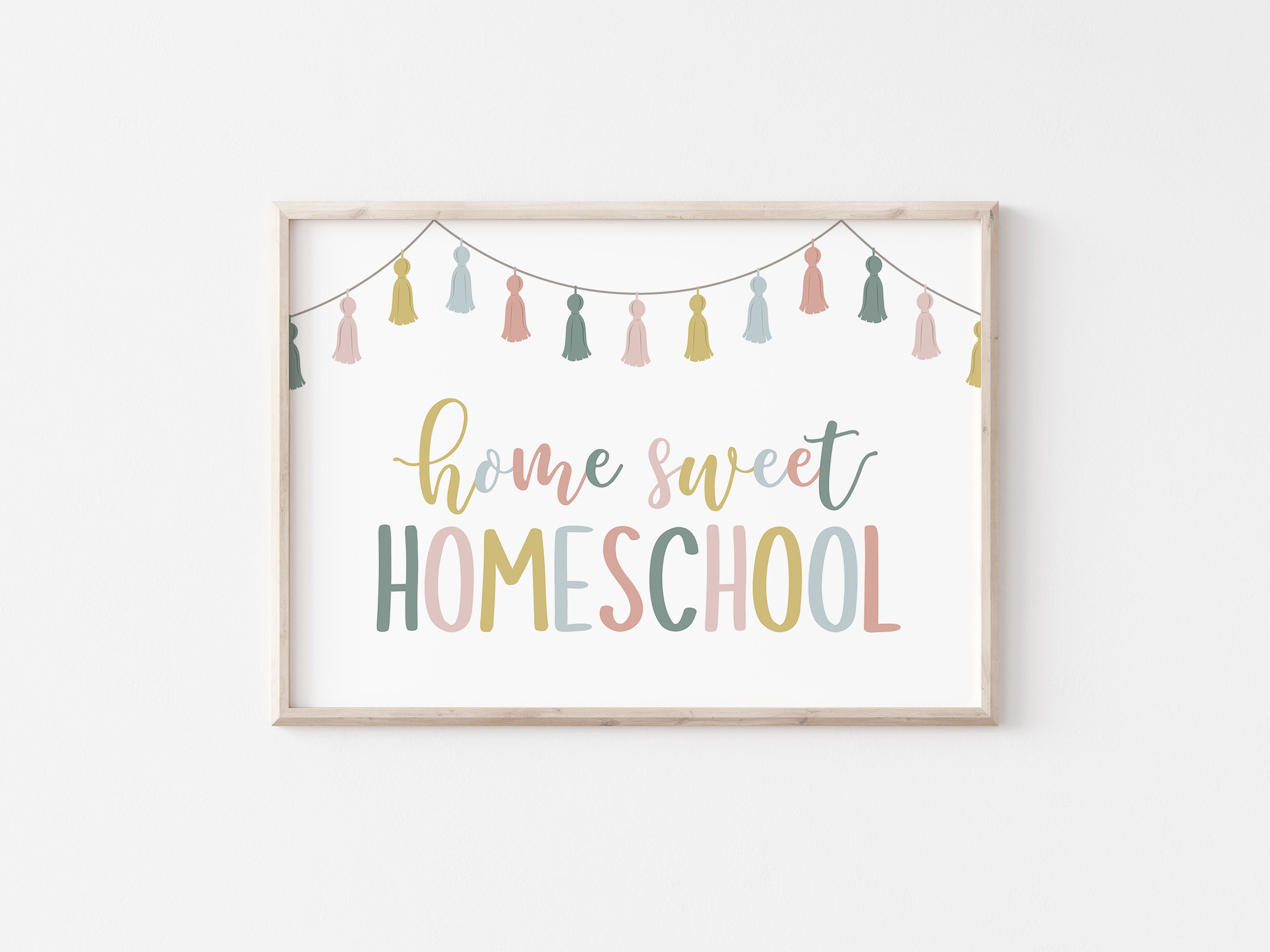 Home Sweet Homeschool Sign, Homeschool Wall Art, Home Sweet Homeschool ...