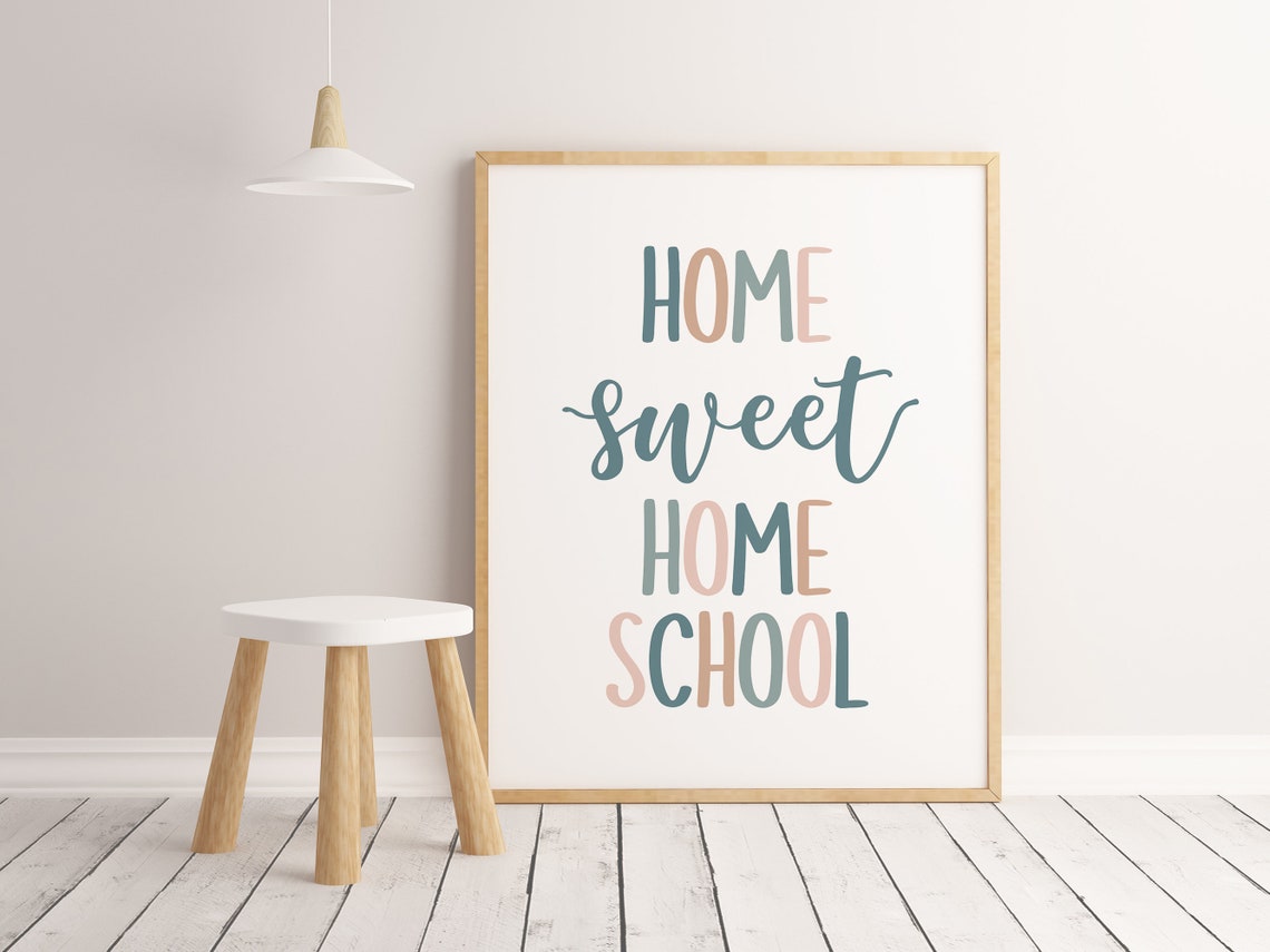 Home Sweet Homeschool Printable, Homeschool Wall Art, Educational ...