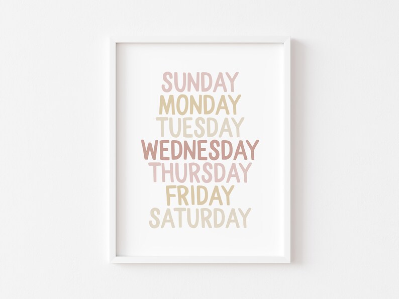 Alphabet Poster ABC Poster Numbers Poster Days of Week - Etsy