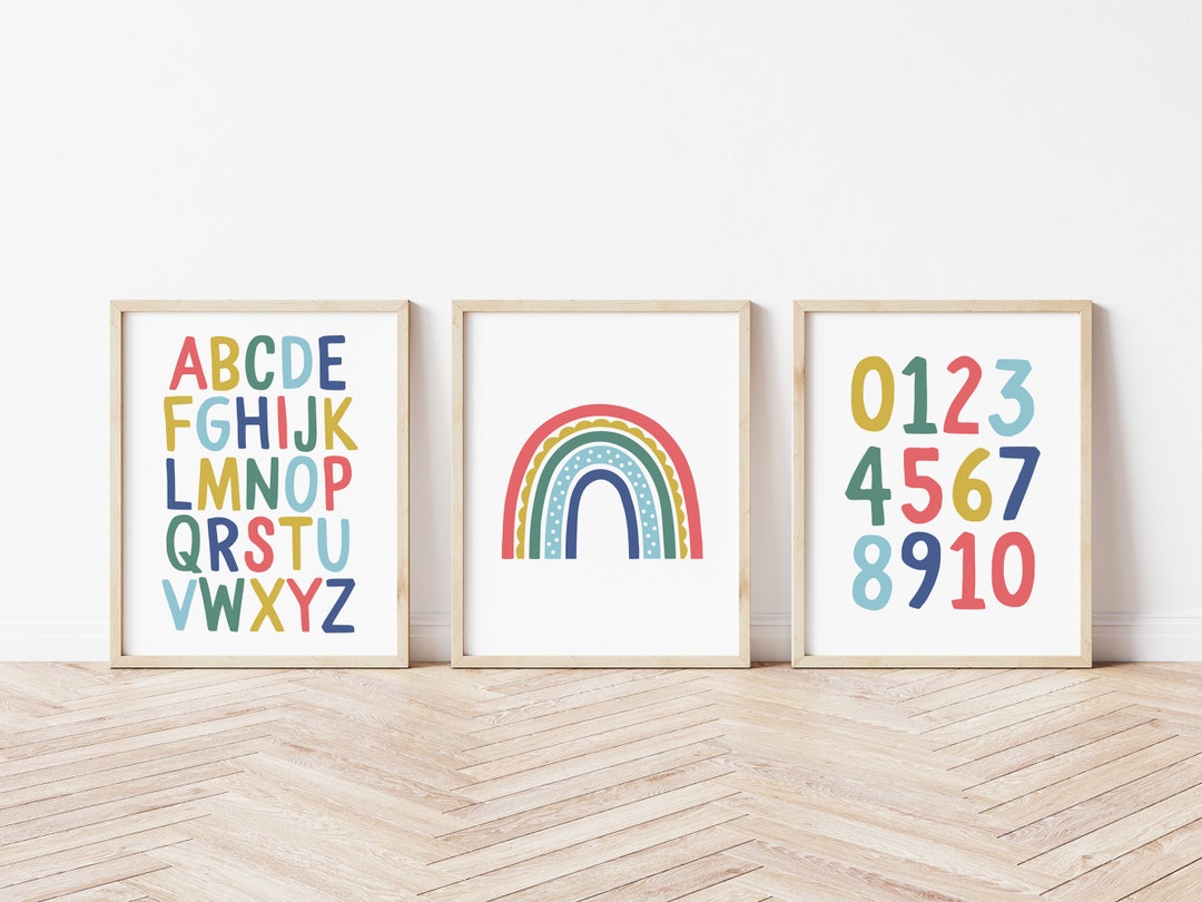 Classroom Decor Set of 3 Alphabet Poster Numbers Poster - Etsy