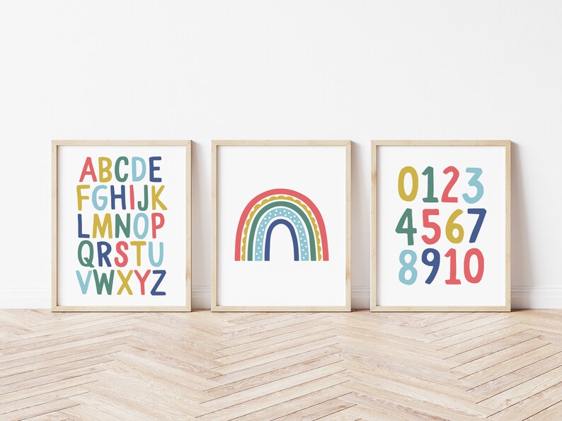 Classroom Decor Set of 3 Alphabet Poster Numbers Poster - Etsy