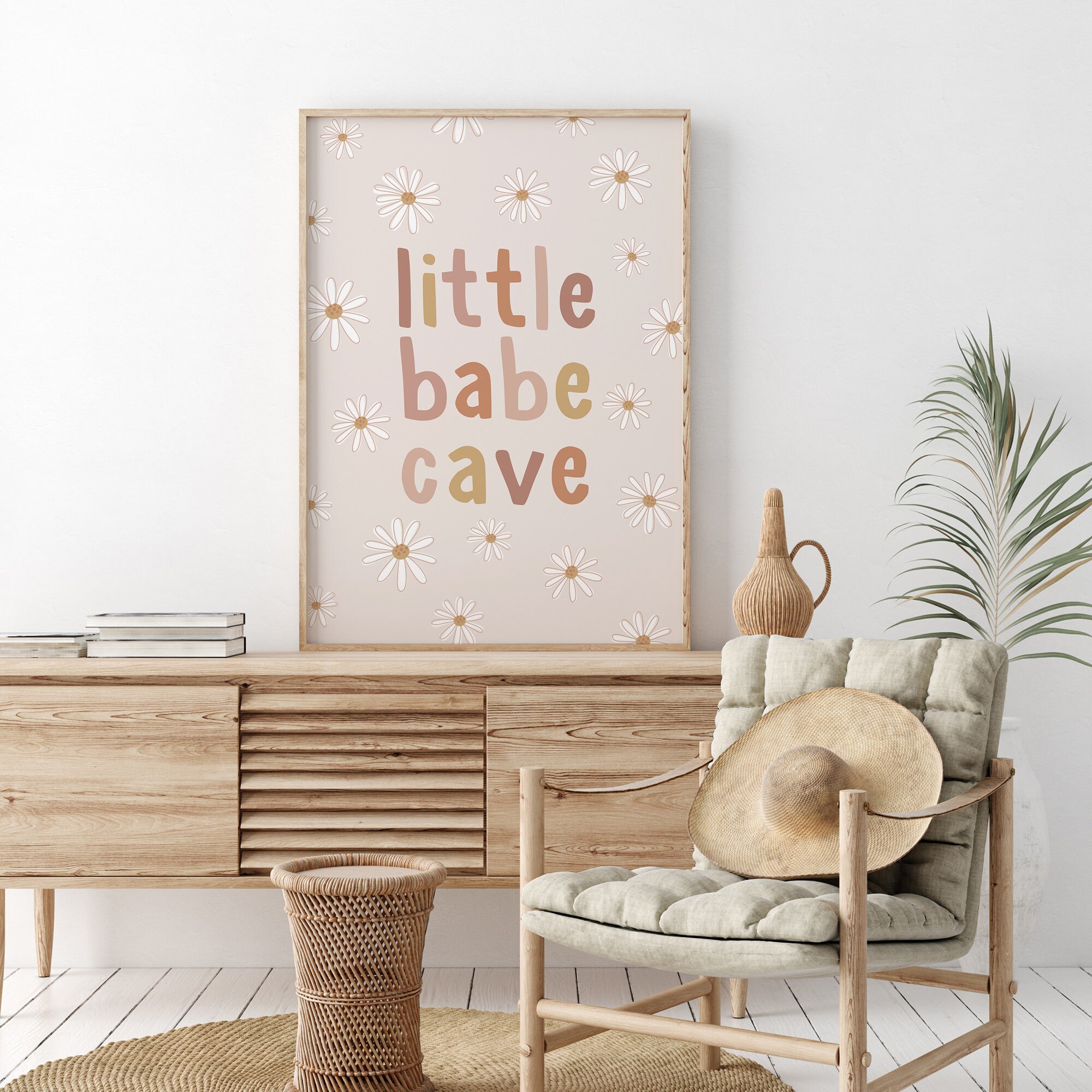 Little Babe Cave Print, Boho Nursery Print, Girls Nursery Print ...