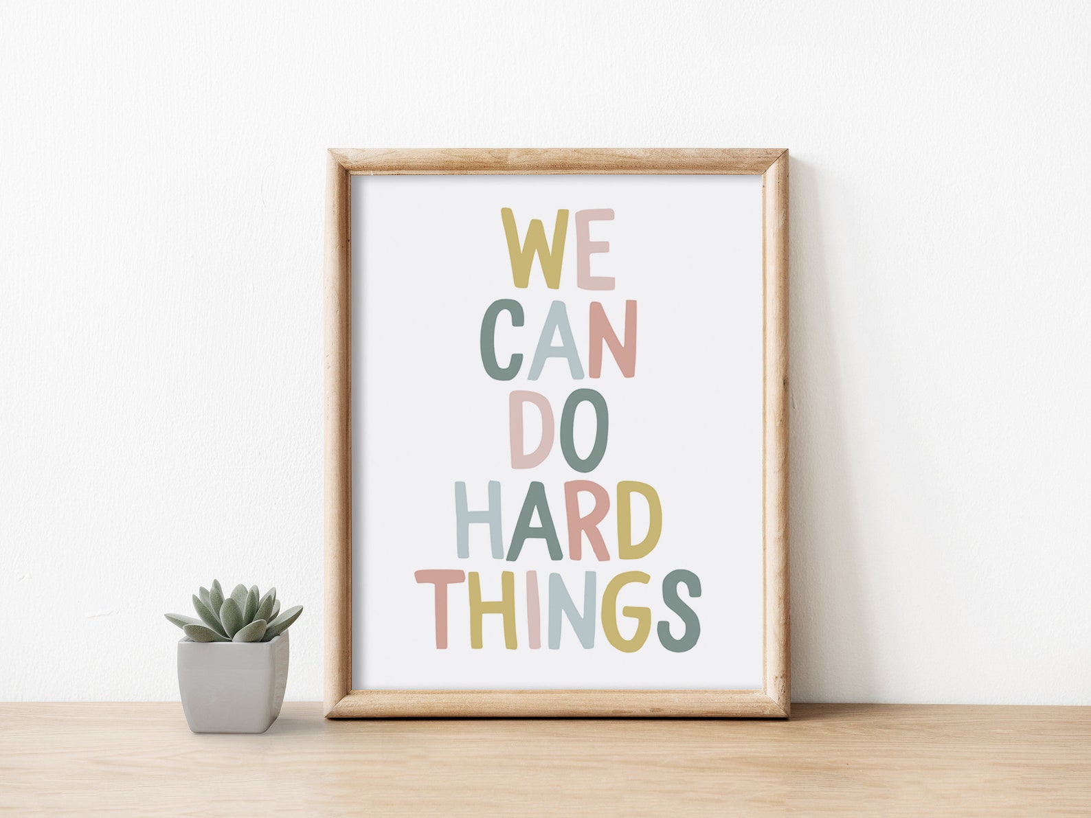 Alphabet Poster We Can Do Hard Things Playroom Prints Its | Etsy