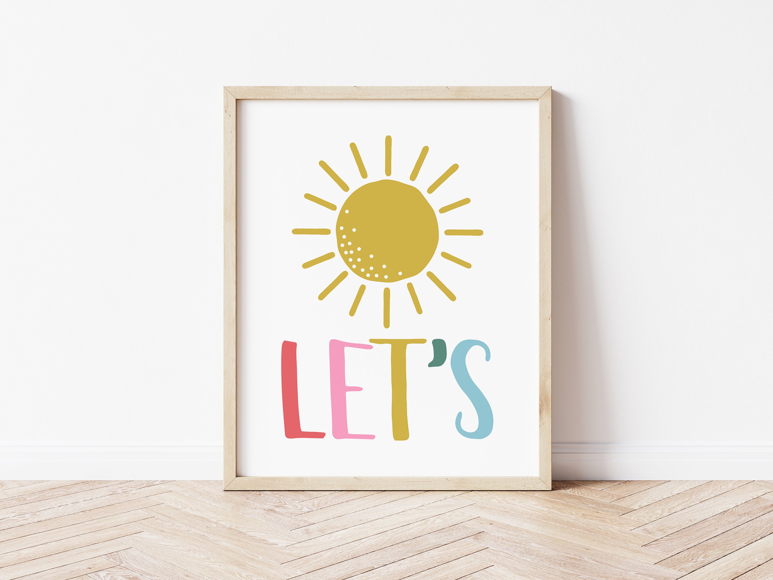 Let's Just Play Let's Just Play Print Girls Playroom | Etsy