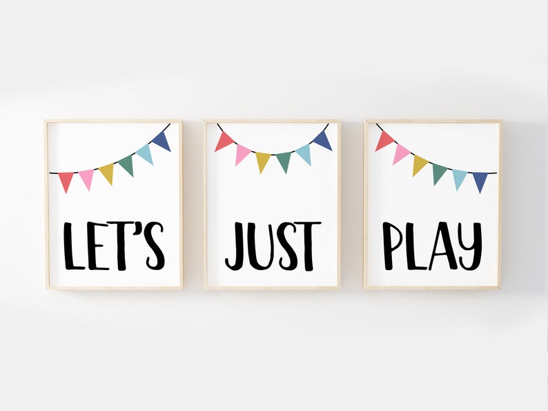 Let's Just Play Printable, Lets Just Play Poster, Nursery Print ...