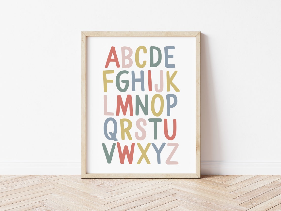 Classroom Decor Set of 3 Alphabet Poster Shapes Print - Etsy