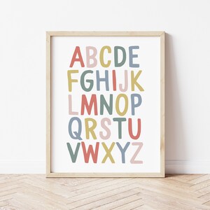 Classroom Decor Set of 3, Alphabet Poster, Shapes Print, Numbers Poster ...