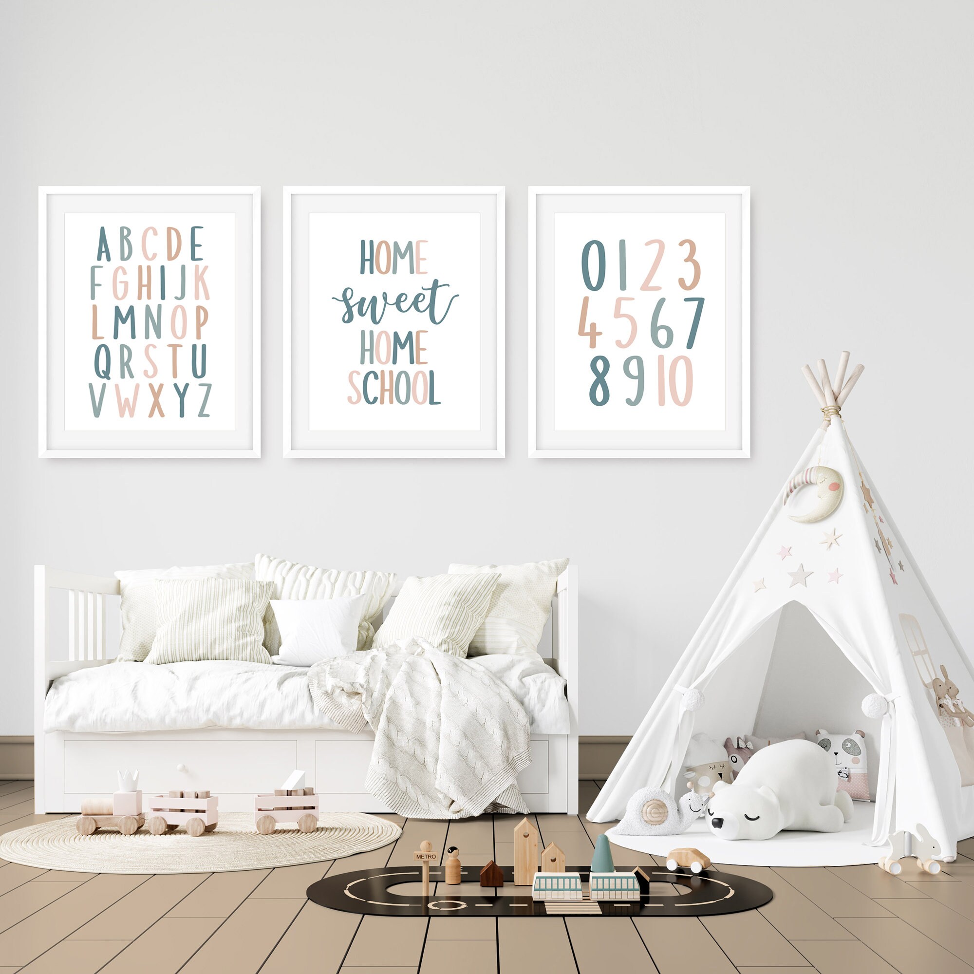 Home Sweet Homeschool Printable, Alphabet Poster, Numbers Poster ...