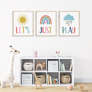 Let's Just Play Let's Just Play Print Girls Playroom - Etsy